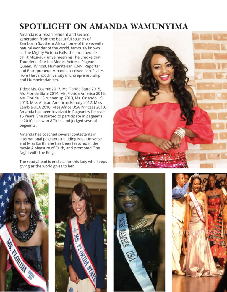 SPOTLIGHT ON AMANDA WAMUNYIMA - Excel Travel & Style Magazine